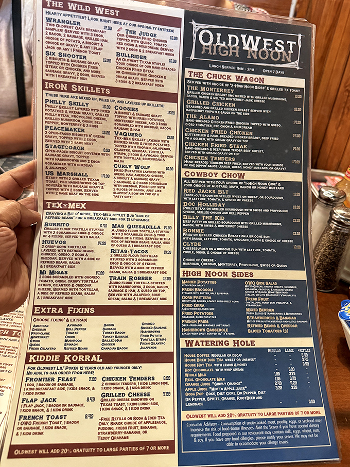This menu reads like a Western novel where every character is delicious and you actually want to meet them all.