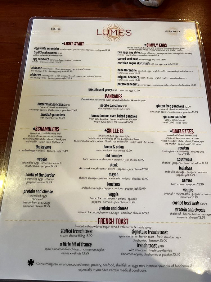 The menu board tells you everything you need to know&mdash;no fancy descriptions, just straightforward American classics at prices that won't break the bank.