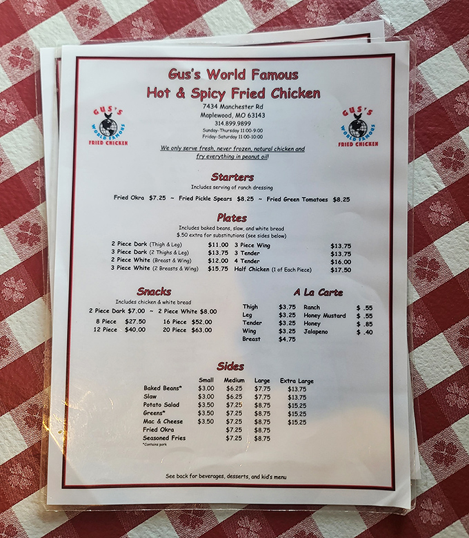 A menu that doesn't need fancy descriptions or elaborate fonts. When your food speaks this loudly, the menu can whisper.