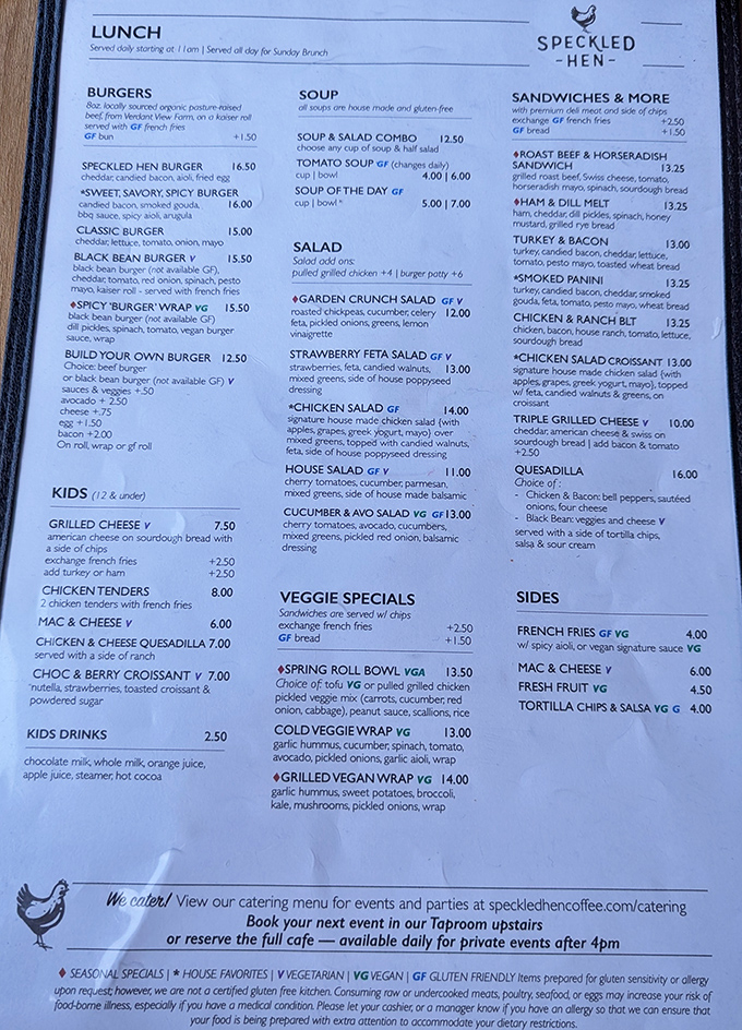 A menu that reads like a love letter to comfort food. The real struggle isn't finding something good&mdash;it's narrowing down your choices.