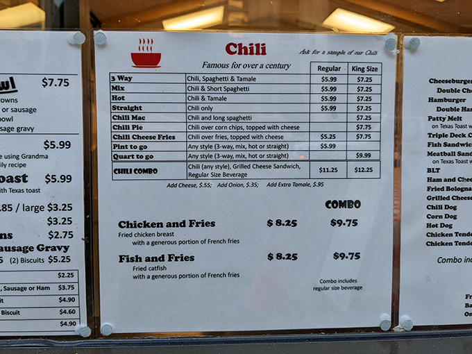 The menu board tells the story: Varallo's isn't chasing food trends; they're too busy perfecting what they've done for generations.