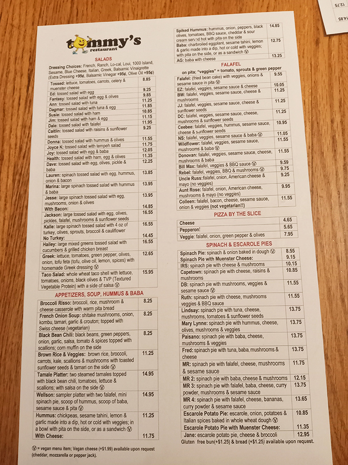 This menu isn't just a list of options—it's a roadmap to culinary happiness with spinach pies as the ultimate destination.