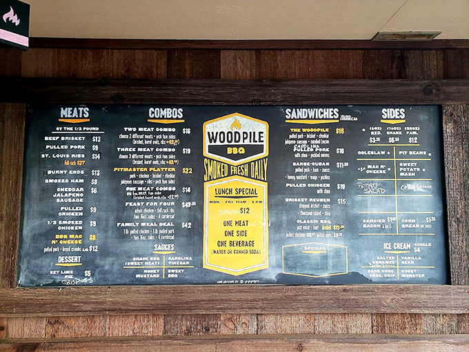 The menu board&mdash;a roadmap to happiness. Study it carefully, like you're planning a delicious heist where everyone wins, especially your taste buds.