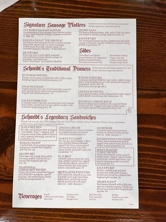 The menu reads like a love letter to German cuisine &ndash; from wursts to schnitzels, each dish promising the kind of comfort food that makes you want to hug the chef. 