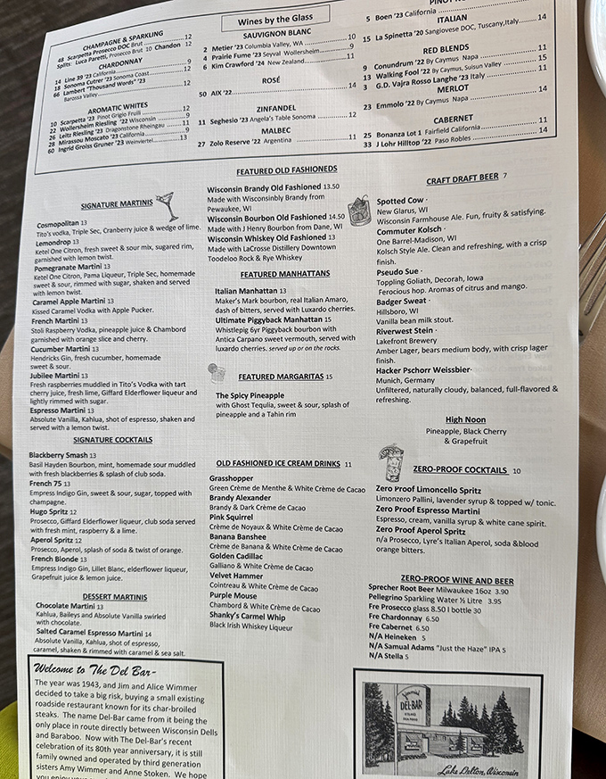 This isn't just a menu&mdash;it's a roadmap to happiness with Wisconsin Old Fashioneds and ice cream cocktails that double as dessert.