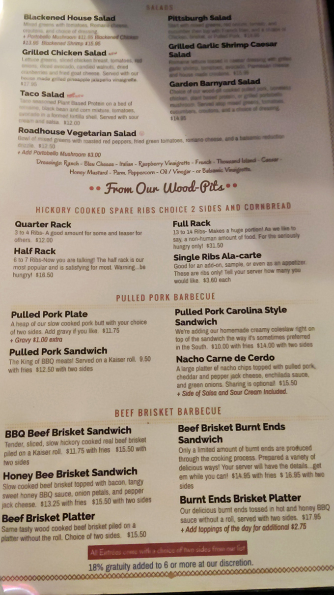 This menu isn't just a list of food &ndash; it's a declaration of smoky independence in a world of culinary conformity.