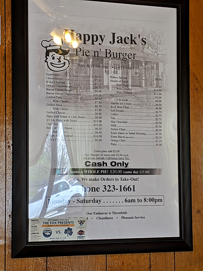 A menu that doesn't require scrolling or swiping&mdash;just good old-fashioned reading. The holy scripture of comfort food, framed for posterity.