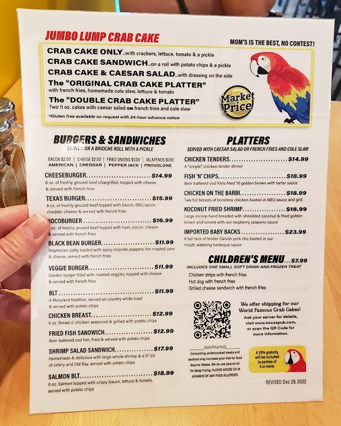 The menu tells you everything you need to know—"Mom's is the best, no contest!" isn't just confident marketing, it's a Baltimore truth backed by decades of satisfied customers.