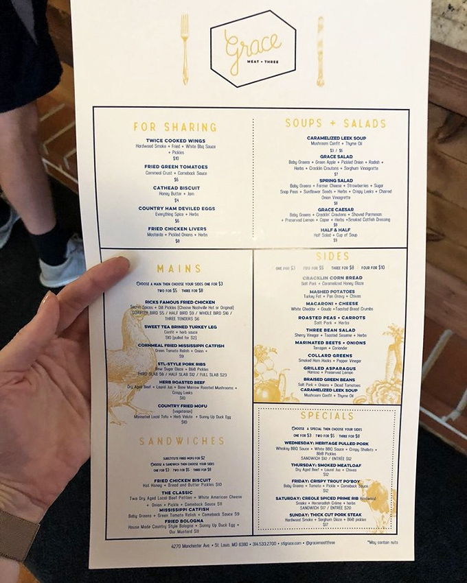 This menu isn't just a list—it's a roadmap to happiness. Each section promises comfort food elevated to art form status, with that bologna sandwich calling your name.