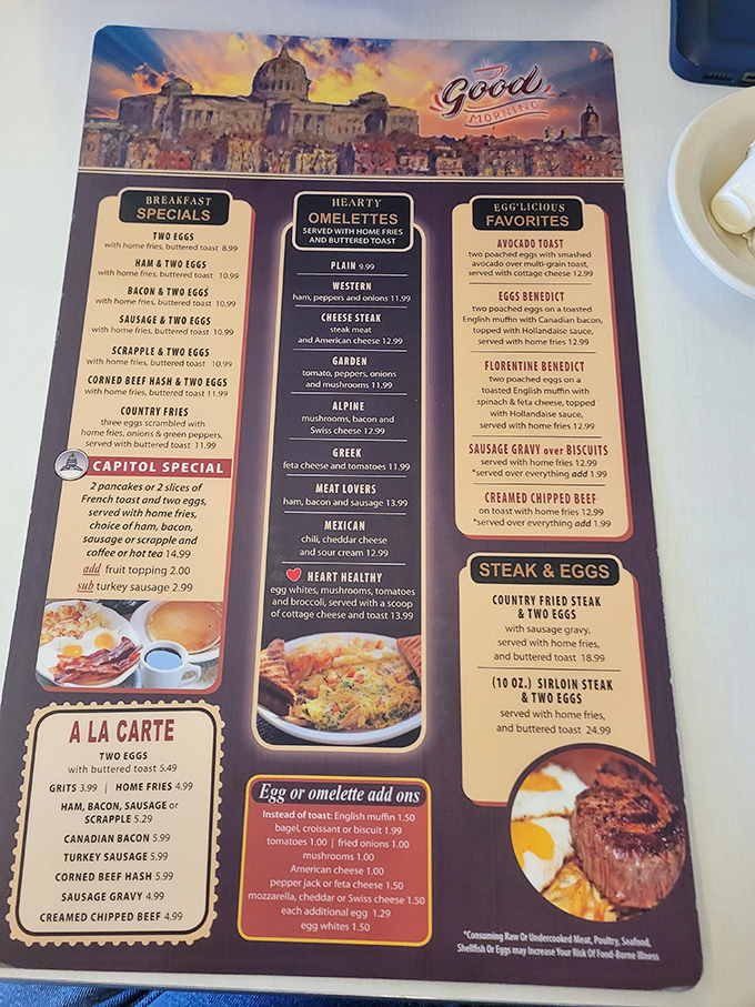 This menu isn't just a list of food&mdash;it's a roadmap to happiness, with breakfast served all day as nature intended.