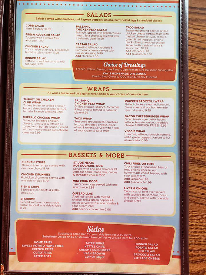 The menu reads like a love letter to American comfort food, with enough variety to satisfy every craving.