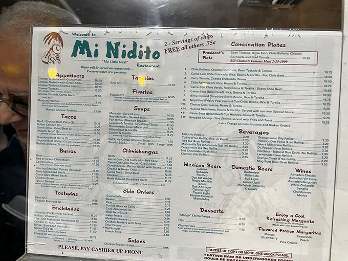 The menu at Mi Nidito reads like a love letter to Mexican cuisine. So many choices, so little stomach capacity&mdash;the true definition of delicious anxiety.