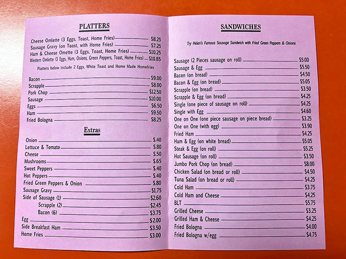 This simple menu is Delaware's version of the Dead Sea Scrolls&mdash;ancient wisdom revealing the path to breakfast nirvana.