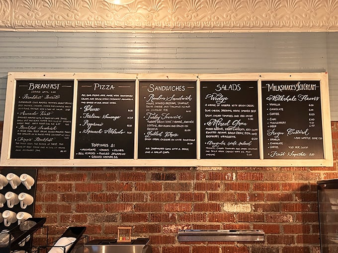 That chalkboard menu is like a choose-your-own-adventure book, except every choice leads to deliciousness and zero regrets.