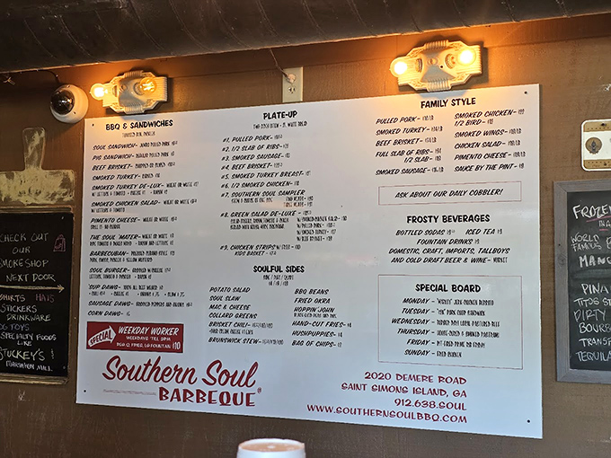 This isn't just a menu&mdash;it's a roadmap to happiness, where every line promises a different path to barbecue nirvana.