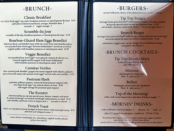 A menu that doesn't need 27 pages to impress. Each item here is a deliberate choice, not a desperate attempt to please everyone.