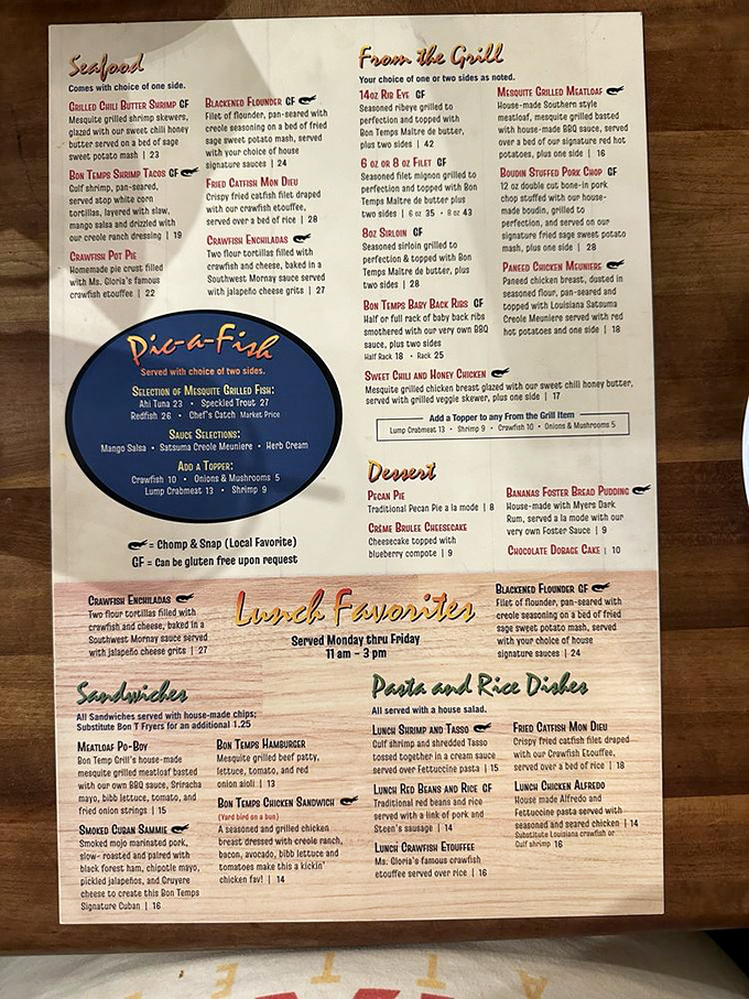 This menu isn't just a list of dishes&mdash;it's a roadmap to culinary bliss. Good luck choosing just one thing!