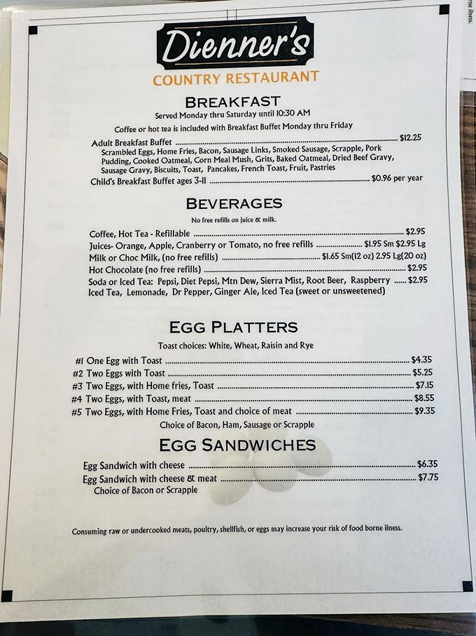 This menu reads like a love letter to breakfast classics. No avocado toast here&mdash;just timeless morning favorites that never needed improving.