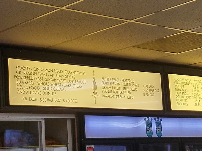No fancy font or pretentious descriptions needed&mdash;just honest names of donuts that have been perfecting happiness since the Kennedy administration.