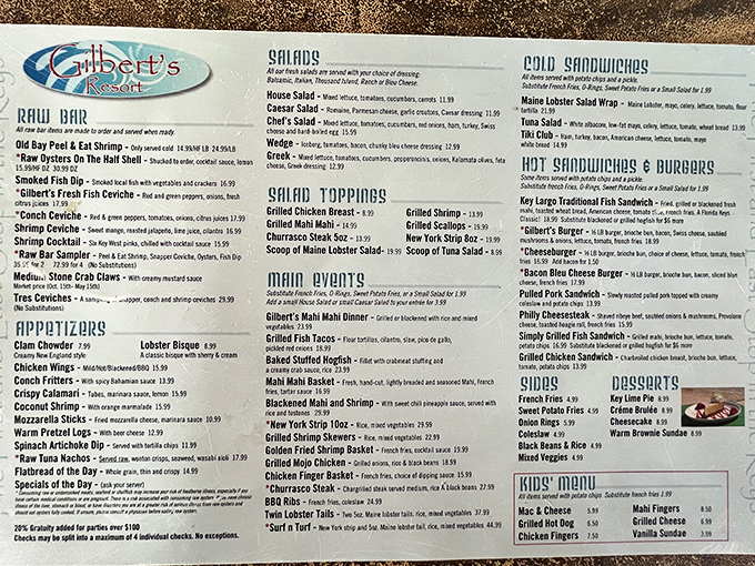 A menu that reads like a love letter to the ocean. Decision paralysis has never been so delicious.