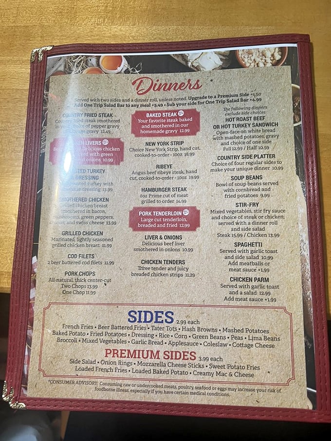 This menu isn't just a list of food&mdash;it's a roadmap to comfort. The hardest part isn't choosing what to eat, but what to save for next time.