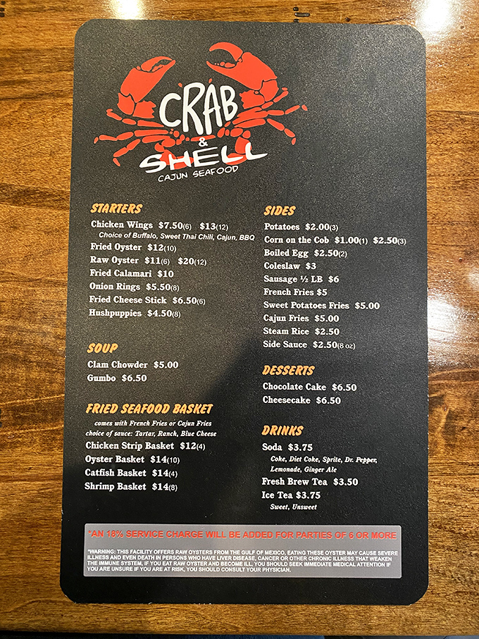 Reading this menu is like getting a love letter from the ocean. Each item promises a delicious maritime romance.