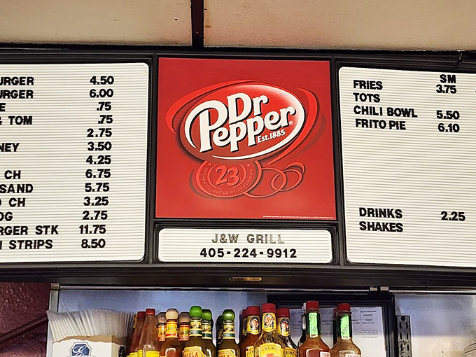 No QR codes here! This gloriously straightforward menu board offers honest food at honest prices, proving that simplicity never goes out of style.