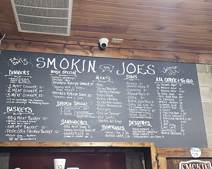 The chalkboard menu &ndash; a barbecue blueprint that's been perfecting happiness since before Instagram food pics were even a thing.