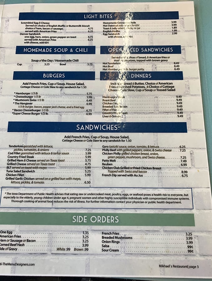 A menu that reads like comfort food poetry &ndash; no fusion confusion, just straightforward American classics that grandmother would recognize and approve.