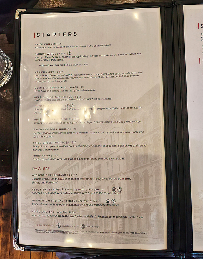 The menu reads like a love letter to Southern comfort. Each item promises the kind of satisfaction that makes you want to hug the chef.