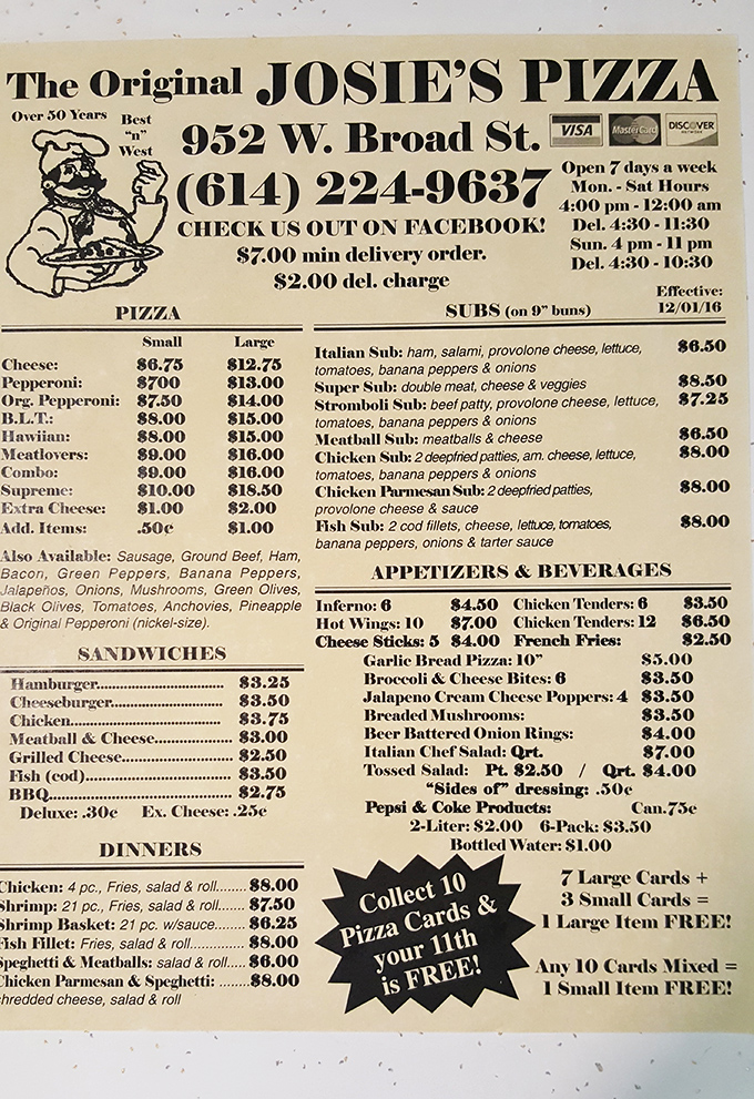 The menu board&mdash;a time capsule of culinary simplicity where reasonable prices and straightforward descriptions remind us of a pre-foodie-influencer era.