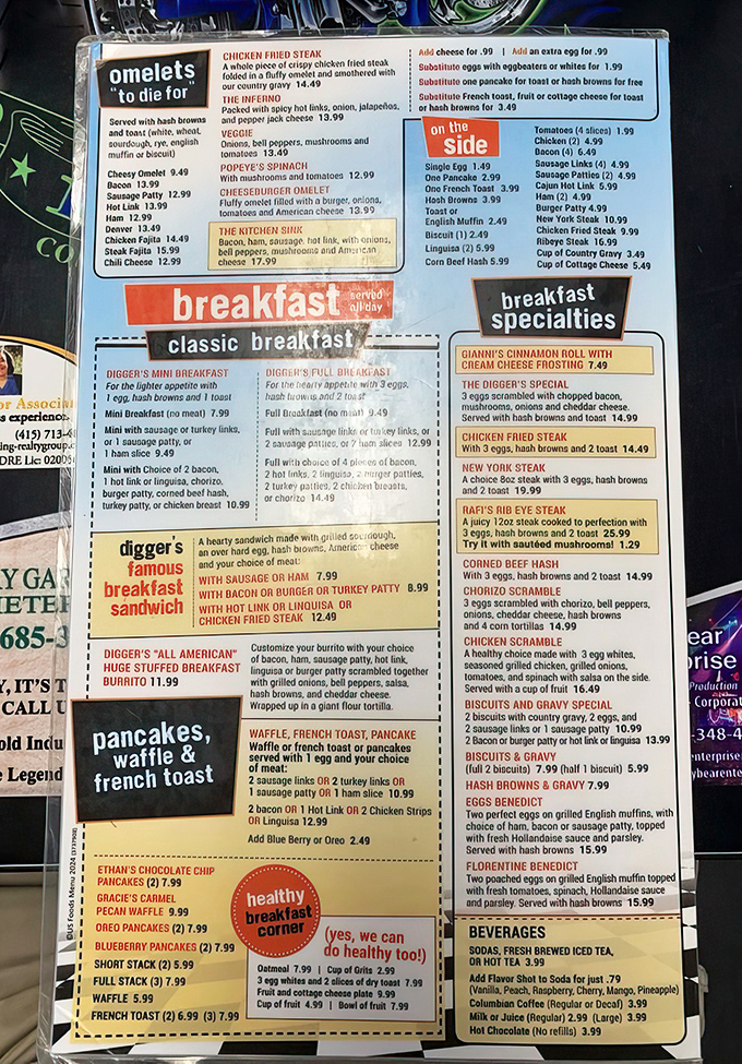 The menu reads like a passport to Thailand's regional specialties. That little chili pepper icon? Consider yourself warned!