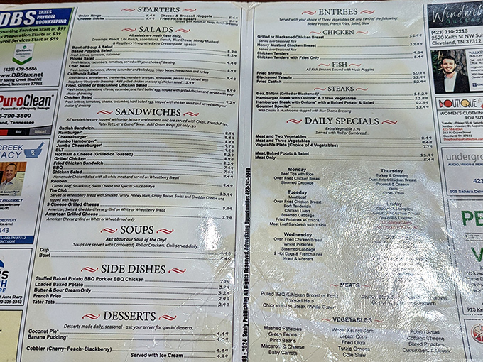 This menu isn't trying to win a Pulitzer&mdash;it's aiming for the more prestigious "Clean Plate Award" with classics that never go out of style.