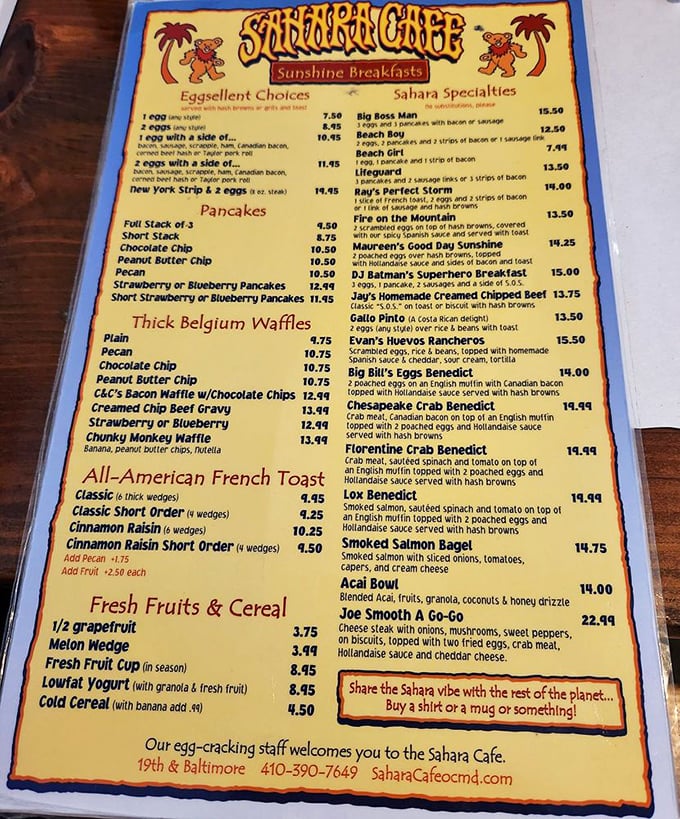 A menu where every item name tells its own little story. "Flex's Perfect Storm" might just change your morning.