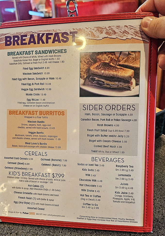 The breakfast menu &ndash; where life-changing decisions are made daily. That Monte Cristo is calling your name across the laminated pages.