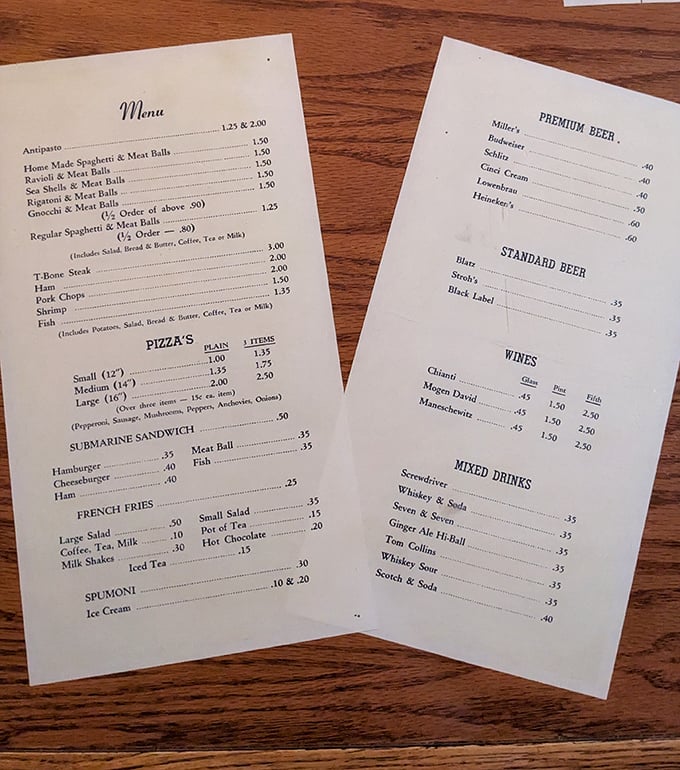 This vintage menu isn't a hipster affectation &ndash; it's the real deal, unchanged for decades because when you've perfected something, why mess with it?