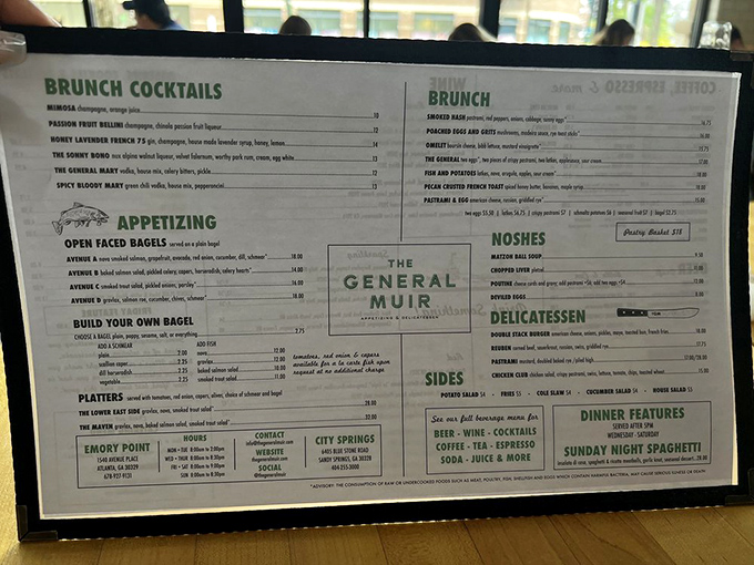 The menu reads like a love letter to Jewish deli traditions with Southern twists. Decision paralysis has never been so delicious.