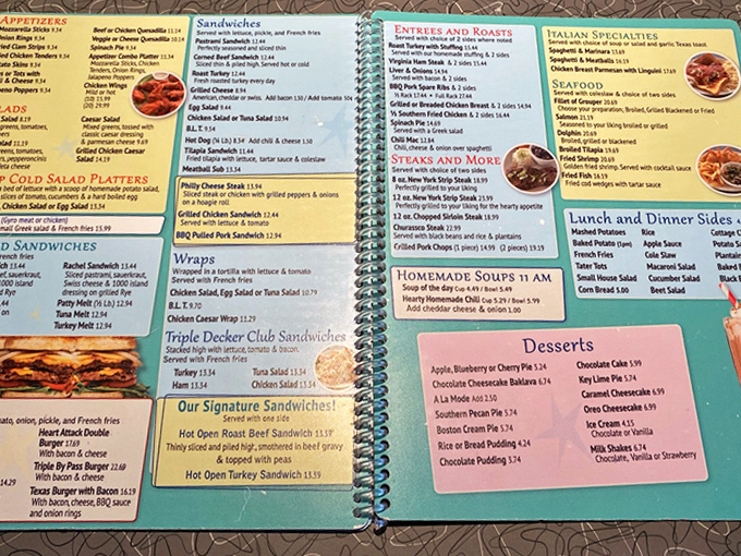 This menu isn't just extensive&mdash;it's a novel with a happier ending than most books you've read this year.