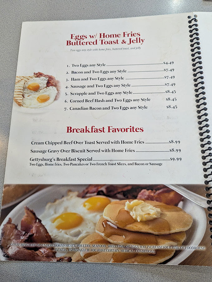 A menu that speaks the universal language of breakfast bliss. These aren't just options&mdash;they're life decisions that could change your entire morning trajectory.