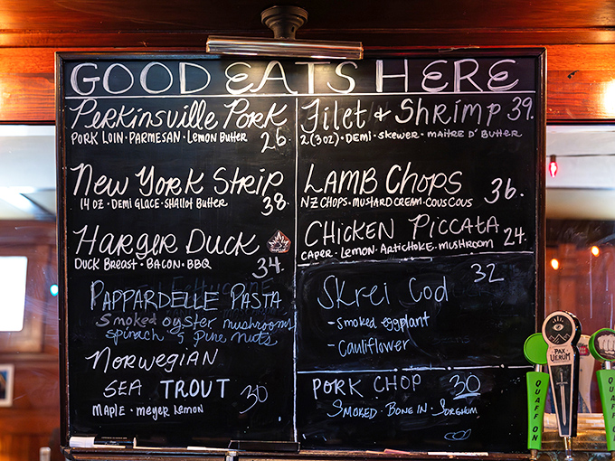 The chalkboard menu at Bonge's tells you everything you need to know&mdash;this is serious food with zero pretension. "Good Eats Here" isn't just a slogan.