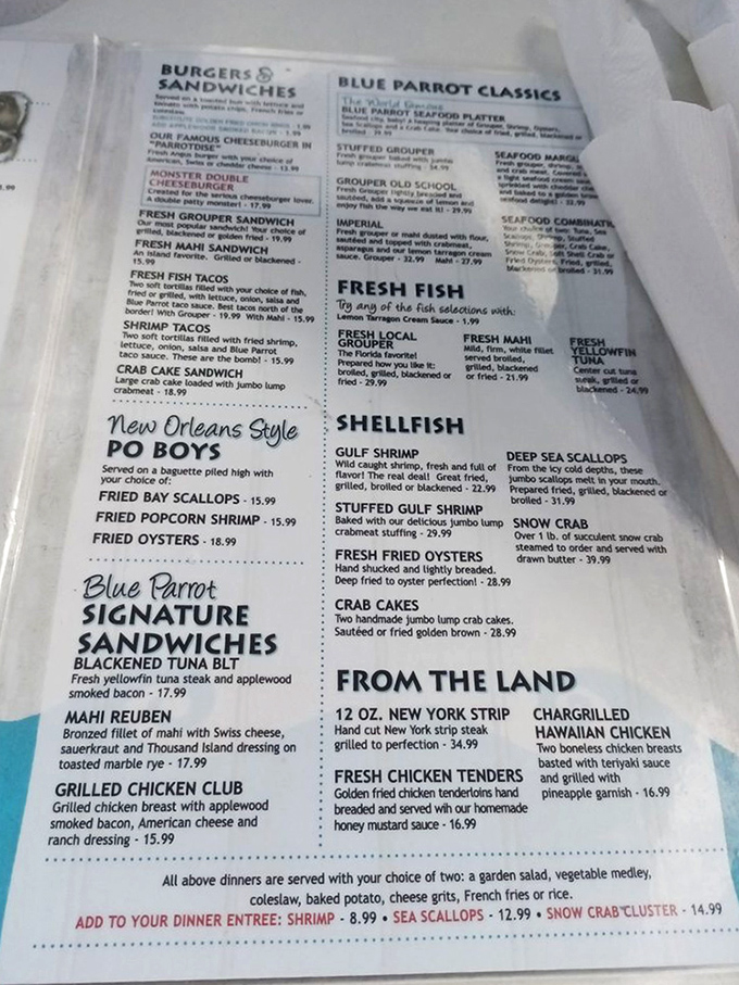 The menu reads like a love letter to the Gulf&mdash;each item promising the kind of seafood experience worth crossing county lines for.