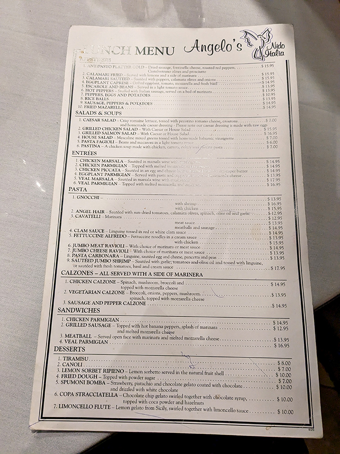 A menu that reads like a love letter to Italian cuisine, where every dish promises a story worth telling.