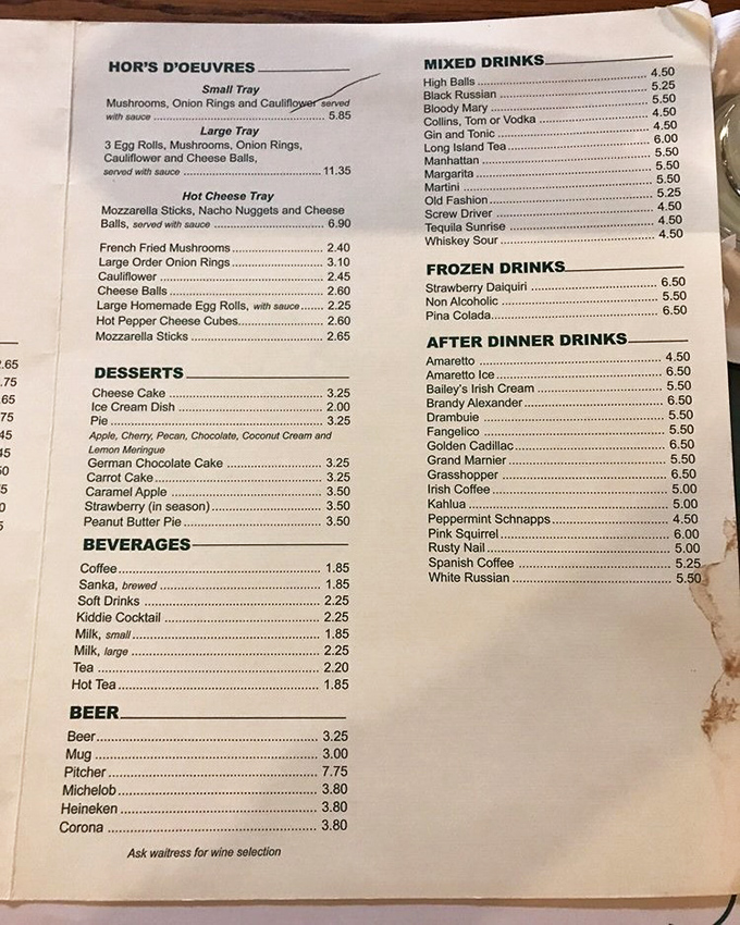 The menu at The Log Inn reads like a love letter to Midwestern comfort food classics. No molecular gastronomy here, just time-tested favorites.