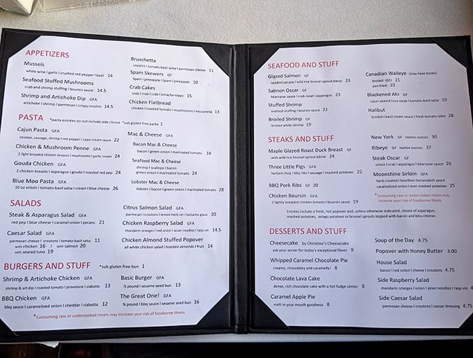 When a menu section is literally called "Seafood and Stuff," you know you're in a place that doesn't take itself too seriously—just its food.