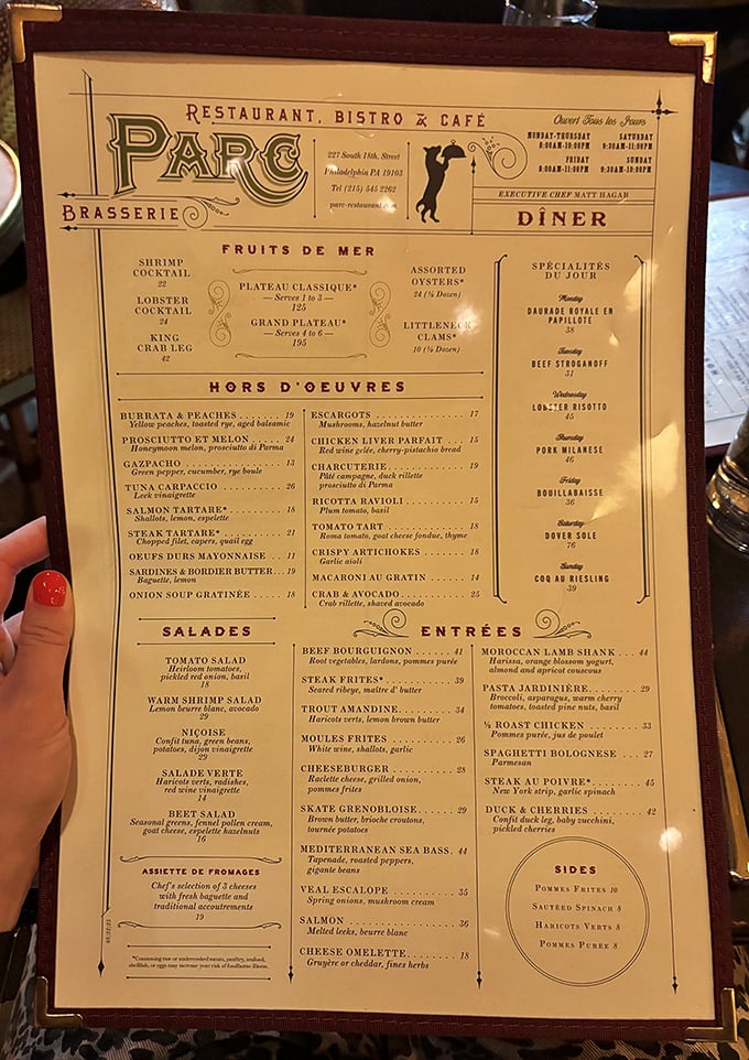 A menu that reads like a love letter to French cuisine. Deciding what to order here is like being asked to pick your favorite Beatles song&mdash;impossible.