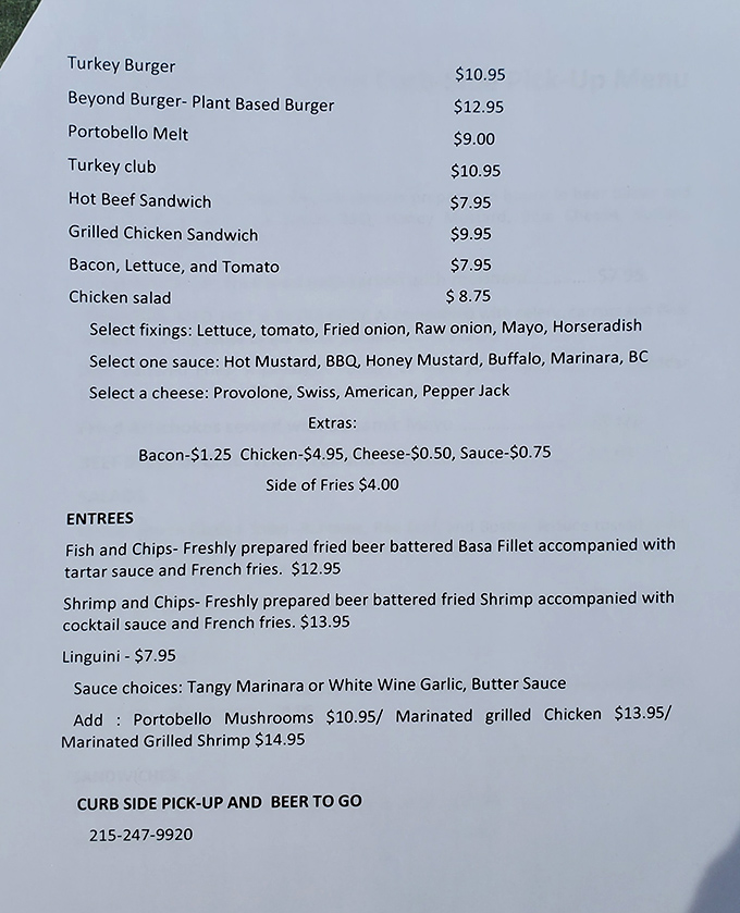 The menu reads like a love letter to comfort food classics. No molecular gastronomy here, just honest tavern fare that satisfies the soul.