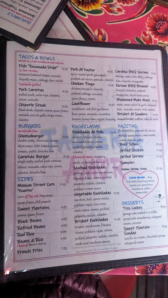 This menu isn't just a list of dishes&mdash;it's a roadmap to happiness where every path leads to something worth unbuttoning your pants for.