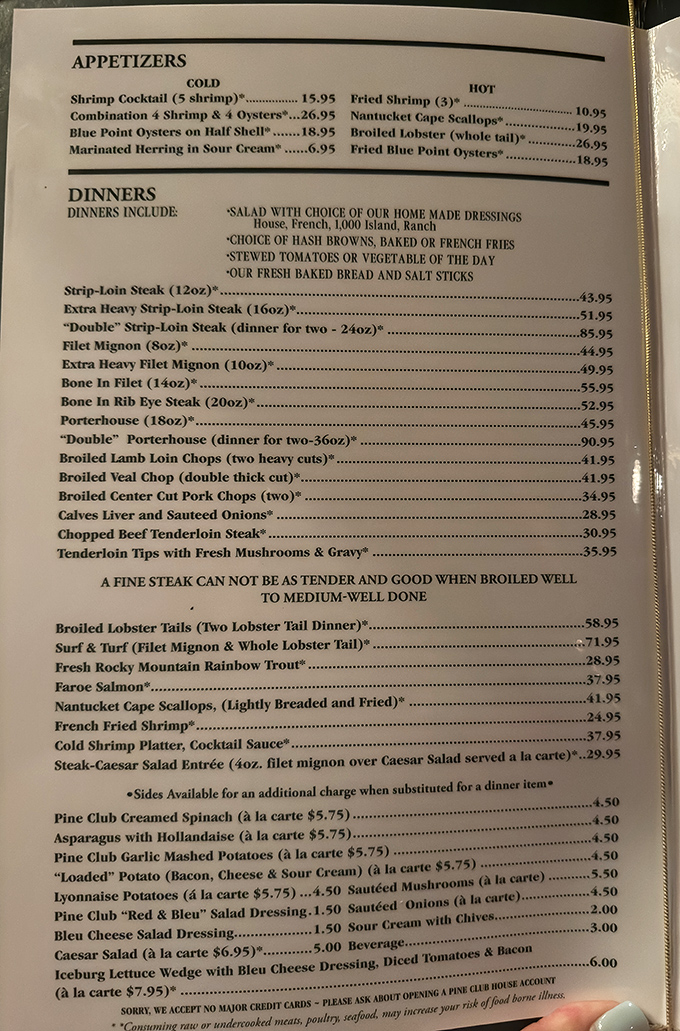 A menu that doesn't need trendy reinvention &ndash; just perfectly executed classics that have satisfied carnivorous cravings for generations.