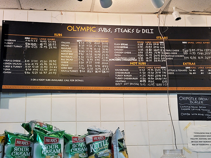 The menu board tells a delicious story with prices that won't make your wallet weep. Decisions, decisions!