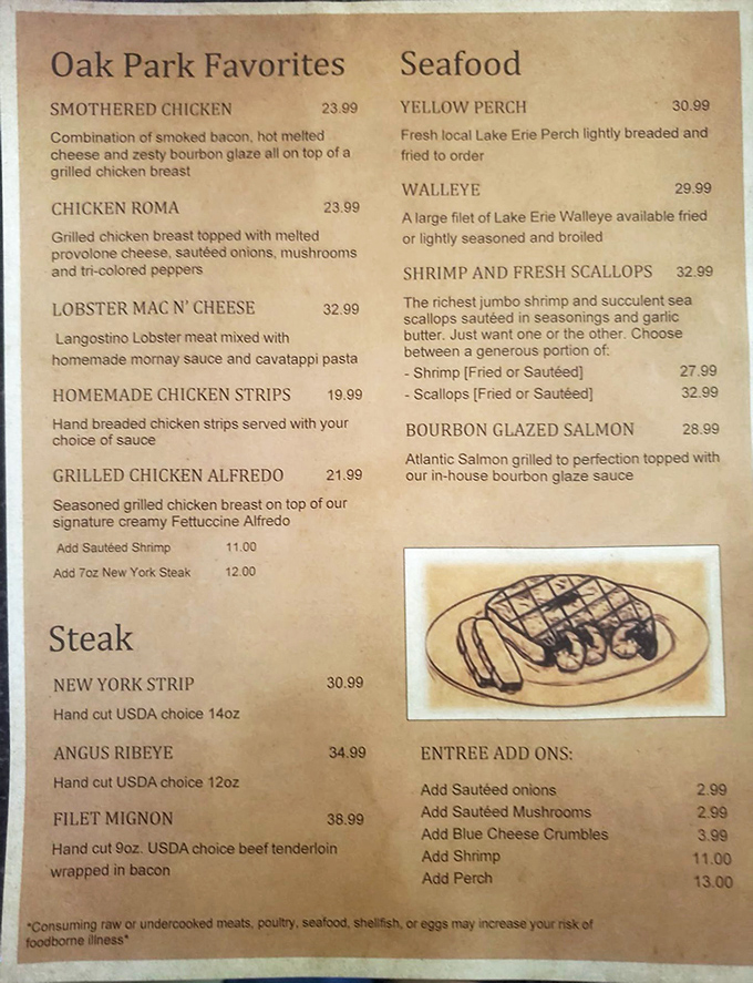 The menu reads like a love letter to both land and sea, with each description promising a flavor journey worth every calorie.